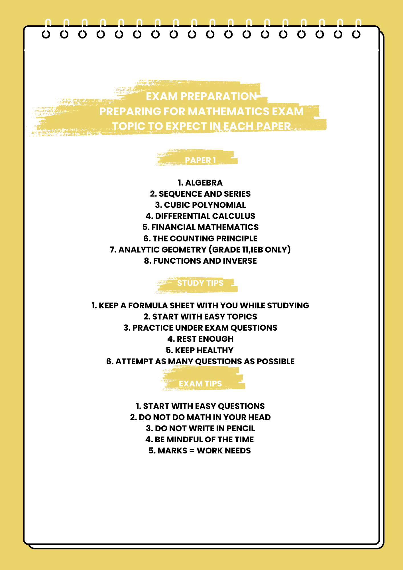 1 Matric Math Prep Introduction Fundamanje